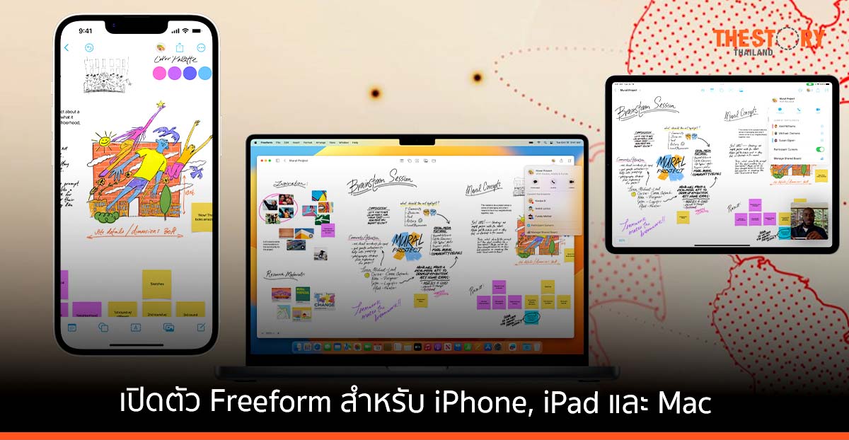 Apple เปิดตัว Freeform สำหรับ iPhone, iPad และ Mac